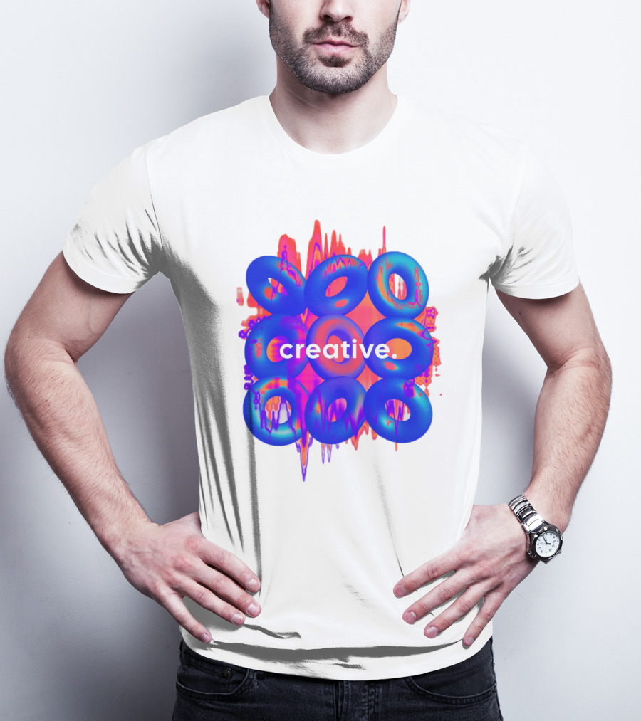 Creative Vivid Rings With Abstract Waveforms T-Shirt