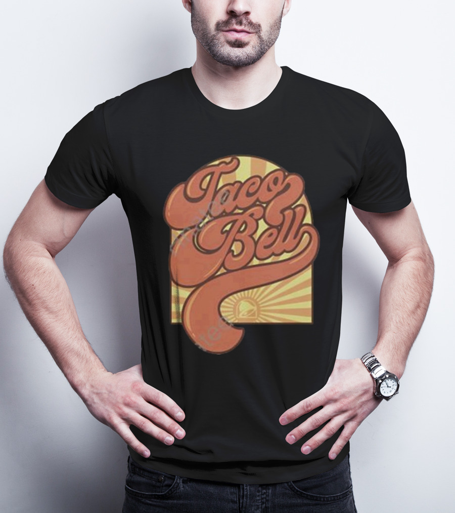 Taco Bell Groovy Retro Sunrise Logo Taco Bell Merch T-Shirt
