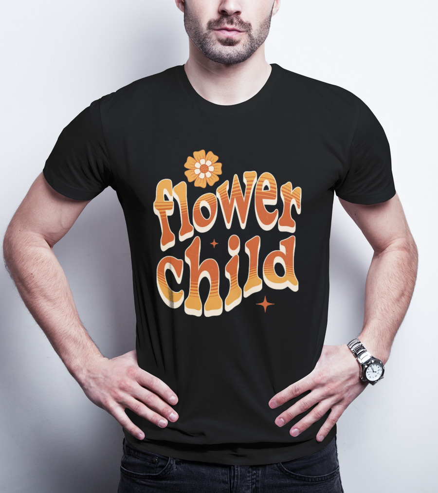 Flower Child Retro Vibe 70s T-Shirt