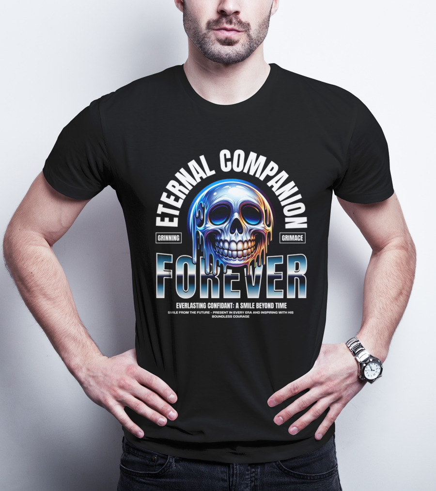 Eternal Companion Forever: Grinning Grimace Everlasting Confidant - A Smile Beyond Time T-Shirt
