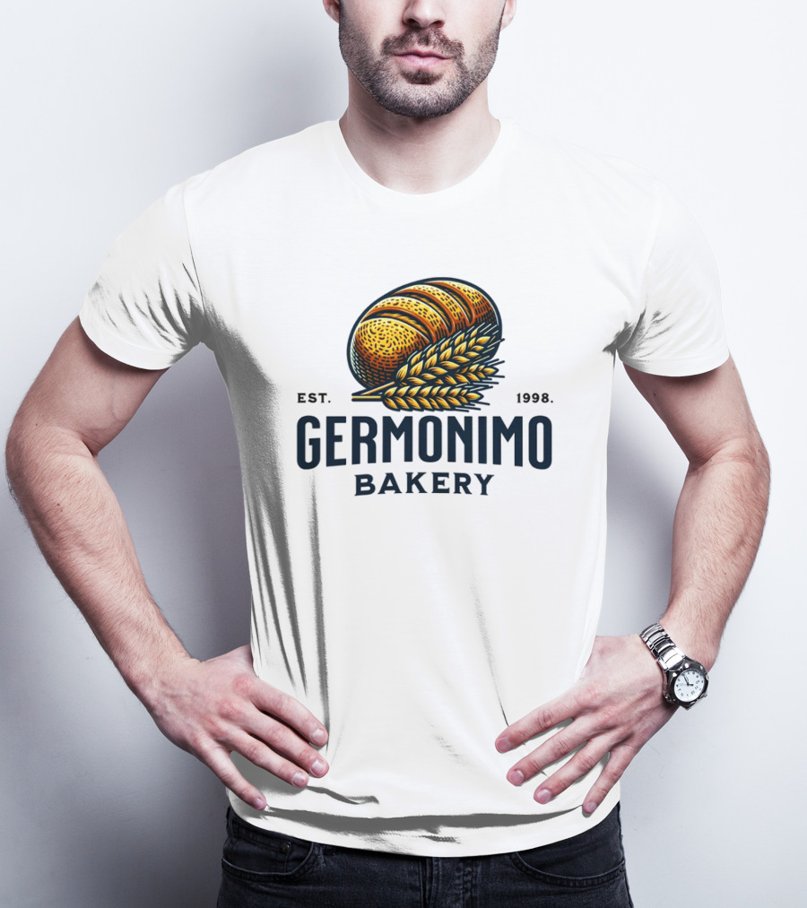 Germonimo Bakery Est. 1998 Vintage Bread Loaf And Wheat T-Shirt