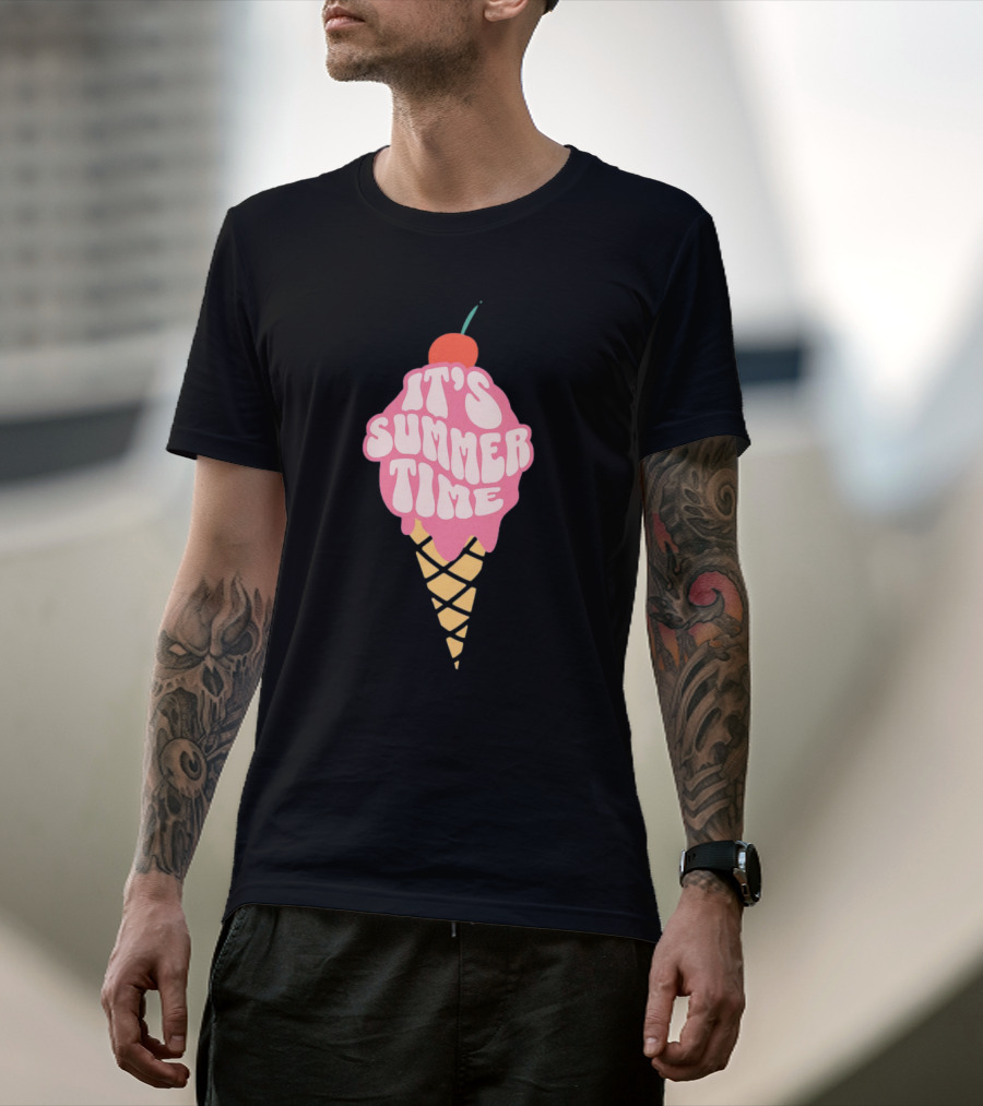 It’s Summer Time Cherry Ice Cream Cone T-Shirt