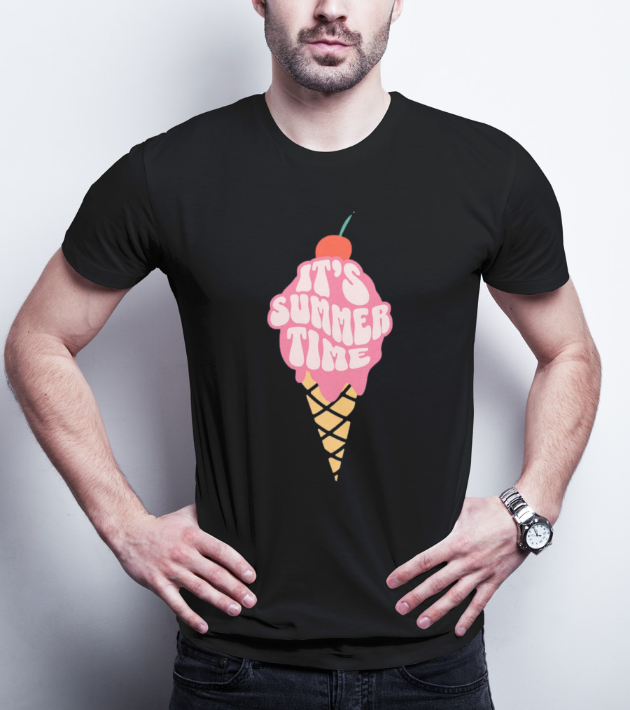 It’s Summer Time Cherry Ice Cream Cone T-Shirt