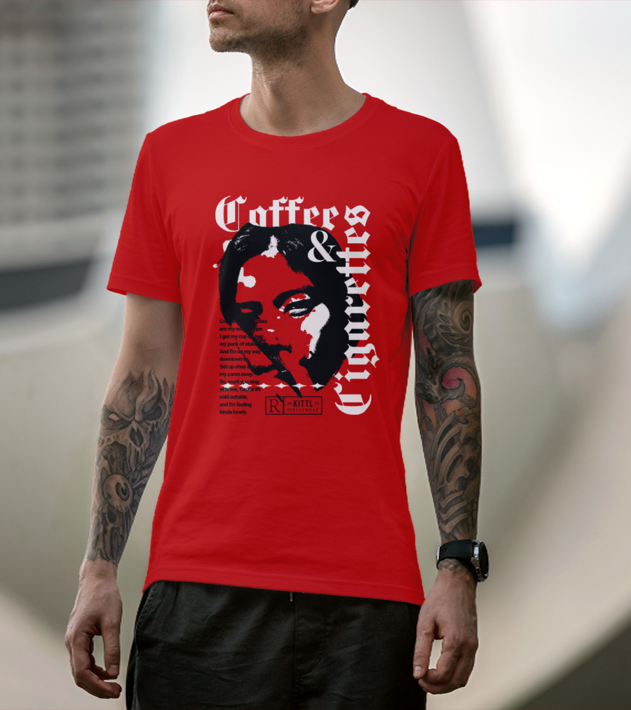 Coffee And Cigarettes By Kittl X Eachwayman T-Shirt