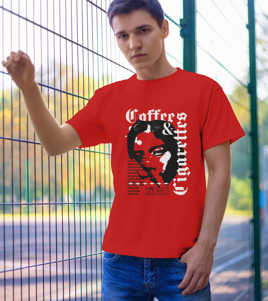 Coffee And Cigarettes By Kittl X Eachwayman T-Shirt