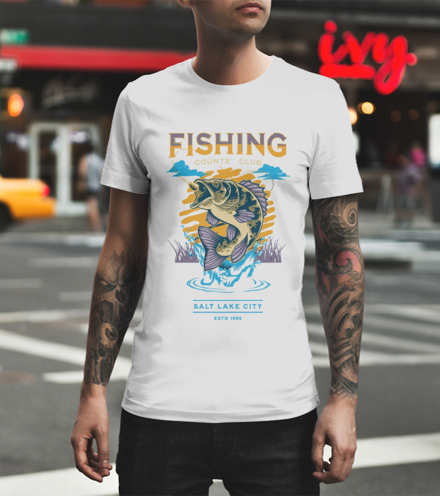 Fishing Country Club Salt Lake City Estd 1986 T-Shirt