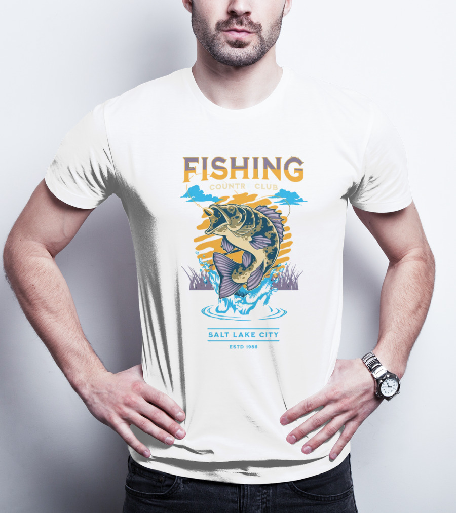 Fishing Country Club Salt Lake City Estd 1986 T-Shirt