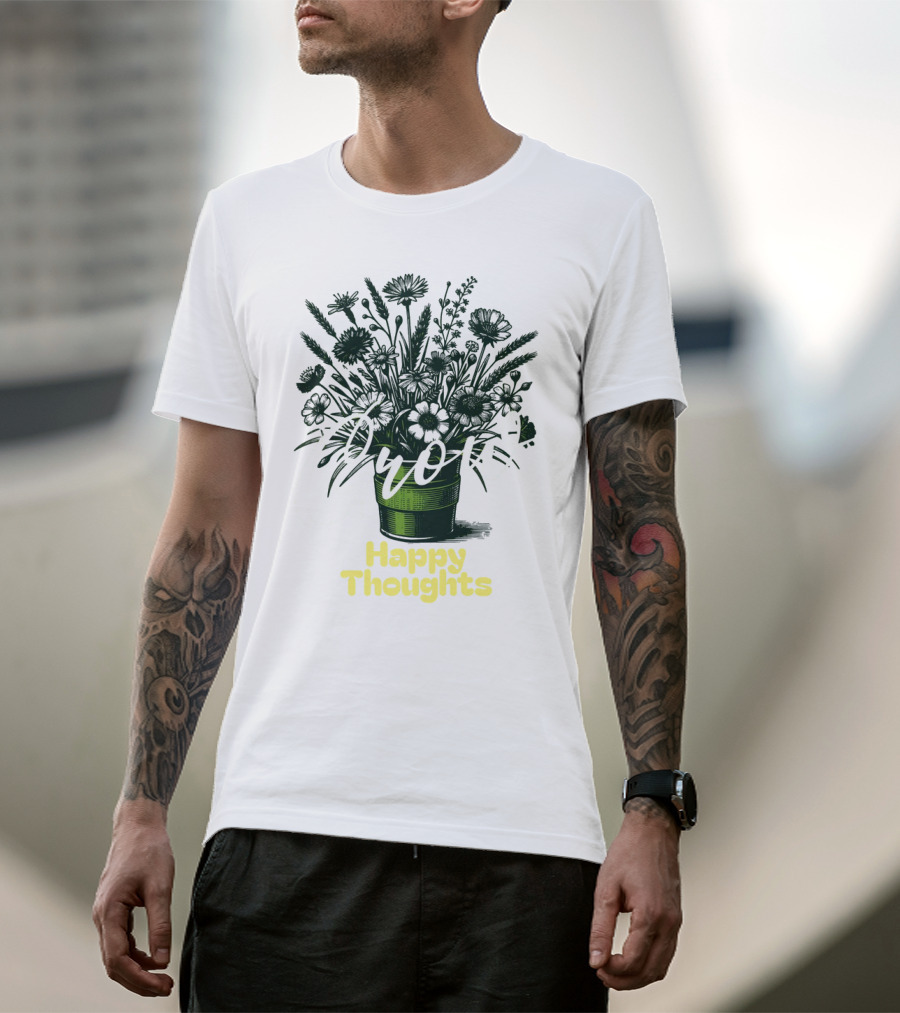 Grow Happy Thoughts Plant Lover T-Shirt