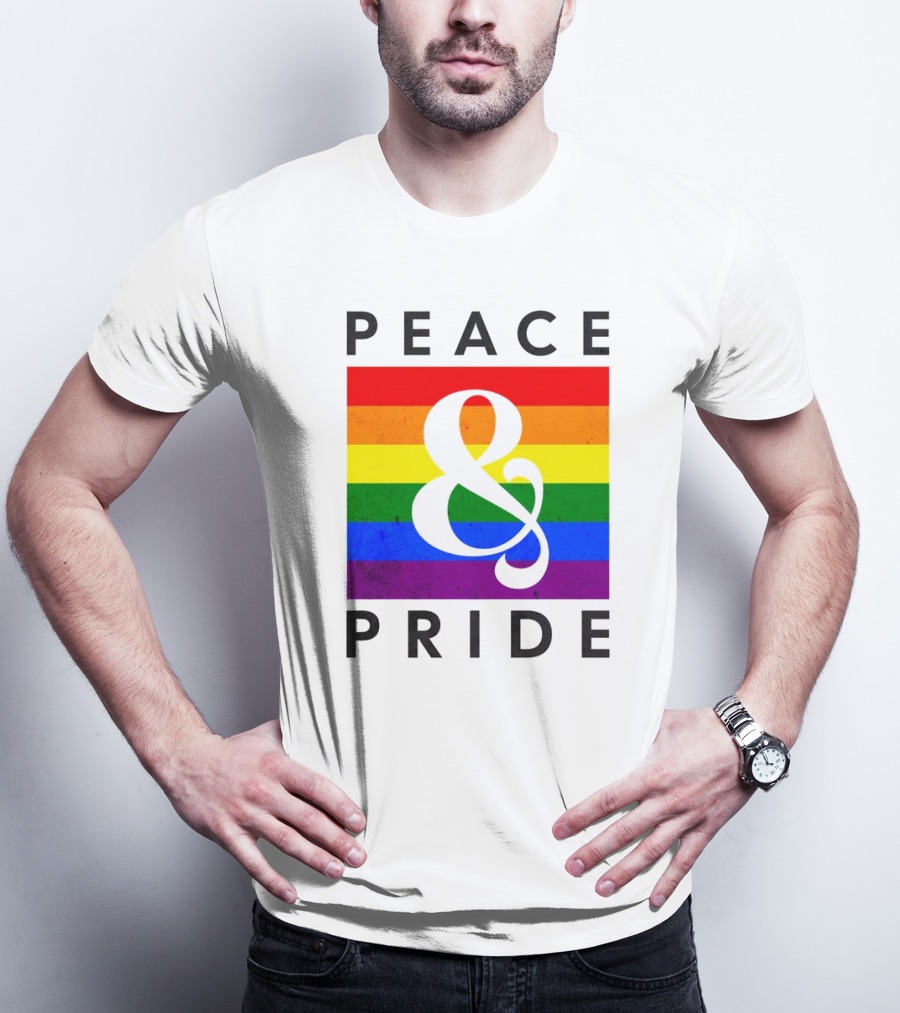 Peace And Pride Rainbow Flag Elements T-Shirt