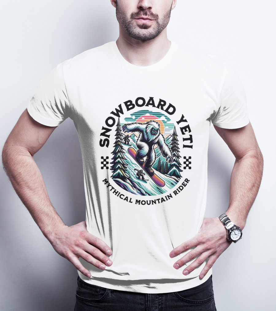 Snowboard Yeti Mythical Mountain Rider T-Shirt