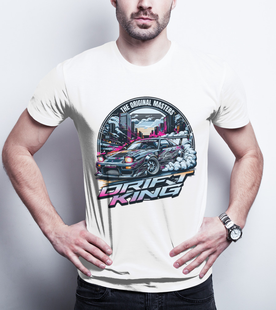 The Original Masters Drift King Vintage Street Racing Car Scene T-Shirt