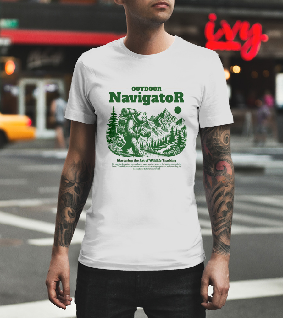 OUTDOOR Navigator Mastering The Art Of Wildlife Tracking T-Shirt