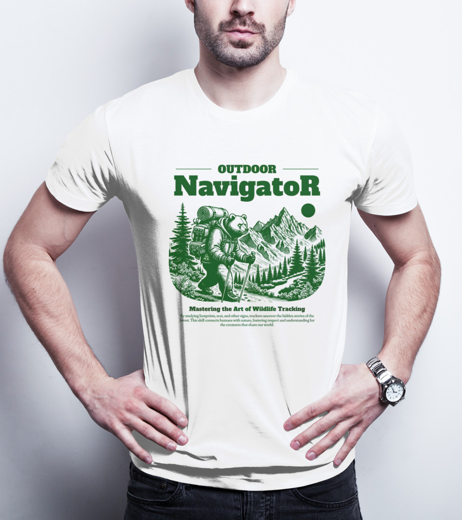 OUTDOOR Navigator Mastering The Art Of Wildlife Tracking T-Shirt