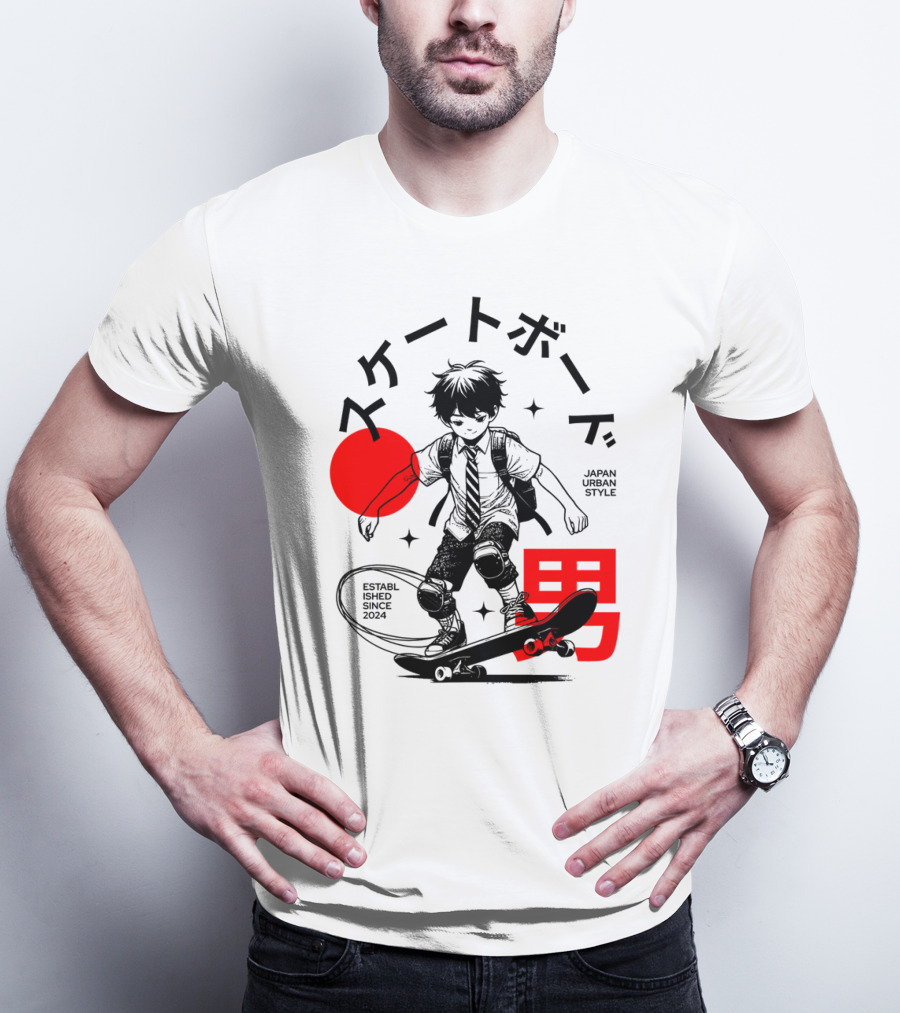 Skateboarde Japan Urban Style Established Since T-Shirt