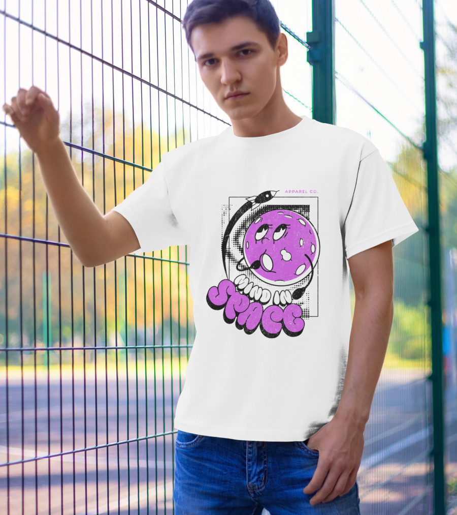 Mind In Space Apparel Co Cartoon Typographic Streetwear T-Shirt