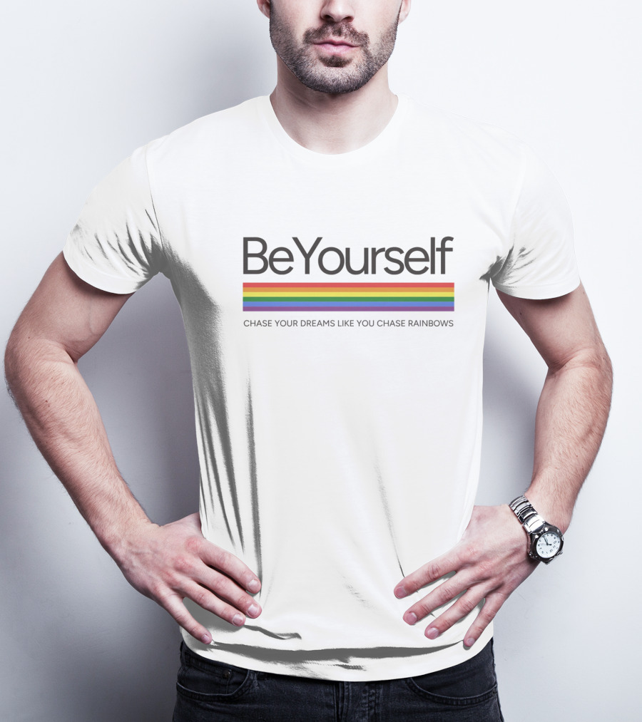 Be Yourself Embrace Your Dreams Live Your Peace Rainbow T-Shirt