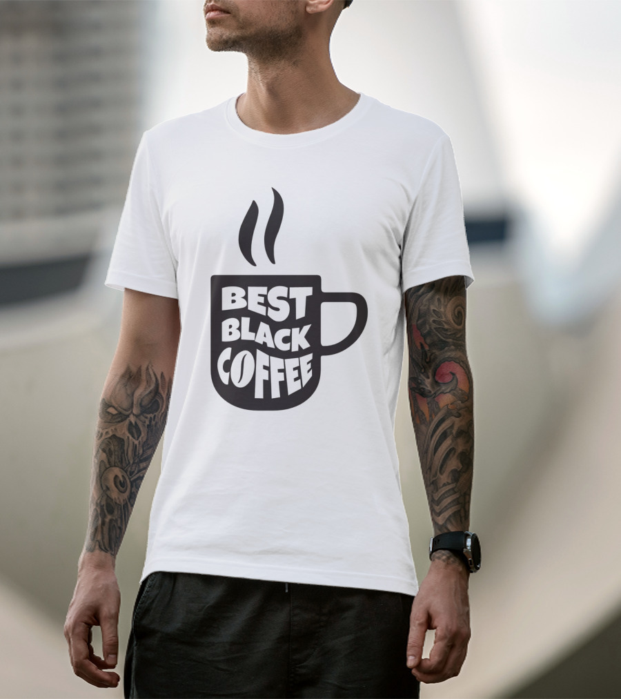 Best Black Coffee Cup With Steam T-Shirt