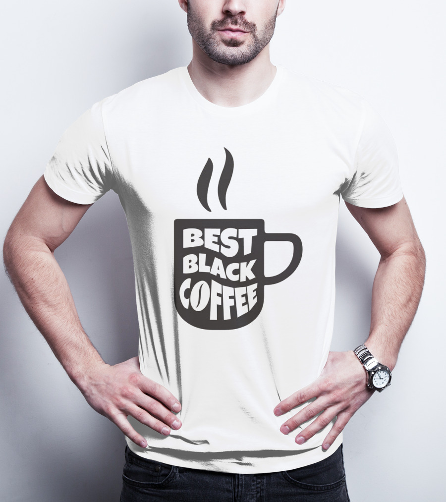 Best Black Coffee Cup With Steam T-Shirt