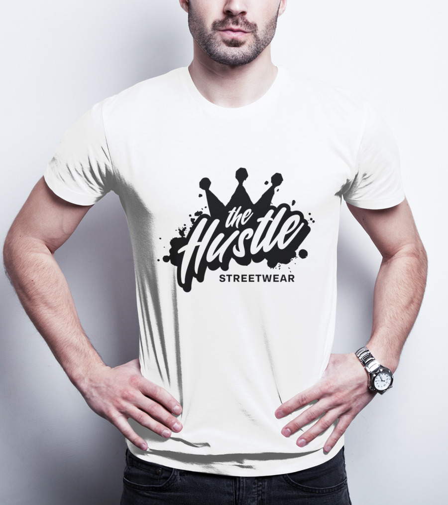 The Hustle Streetwear Crown Splatter T-Shirt