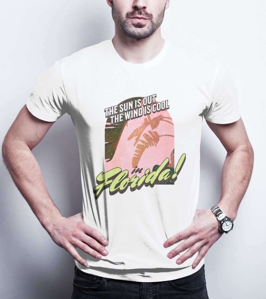 The Sun Is Out The Wind Is Cool In Florida Floridian Palm T-Shirt