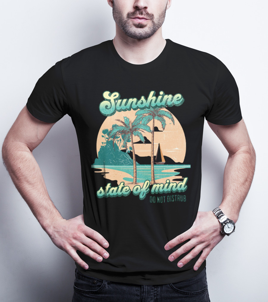 Sunshine State Of Mind Do Not Disturb Vintage Beach T-Shirt