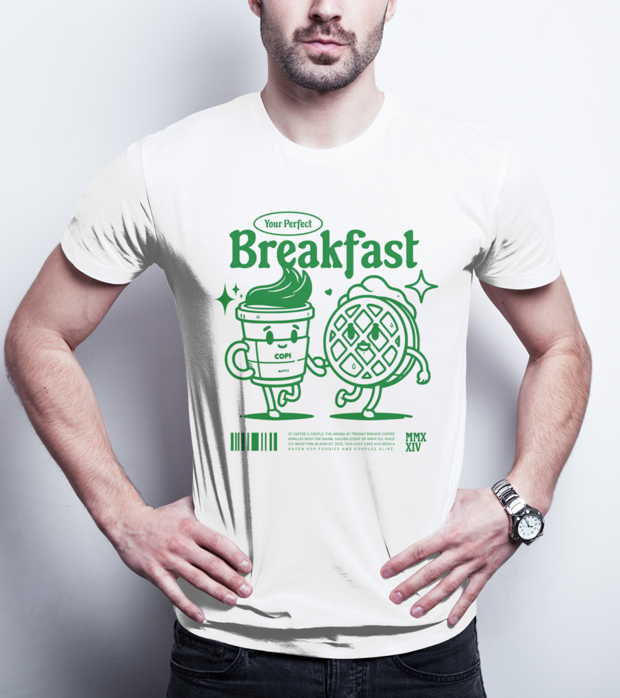 Your Perfect Breakfast Coffee And Waffle Friendship MMXIV T-Shirt