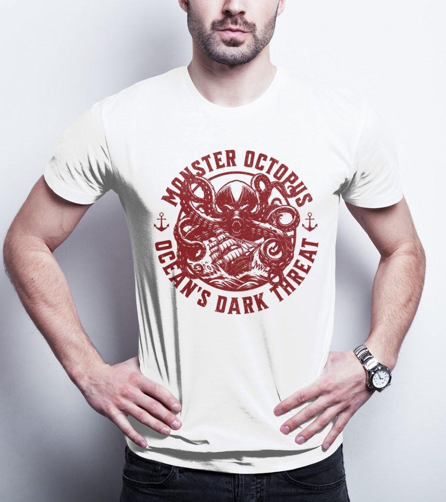 Monster Octopus Ocean's Dark Threat T-Shirt