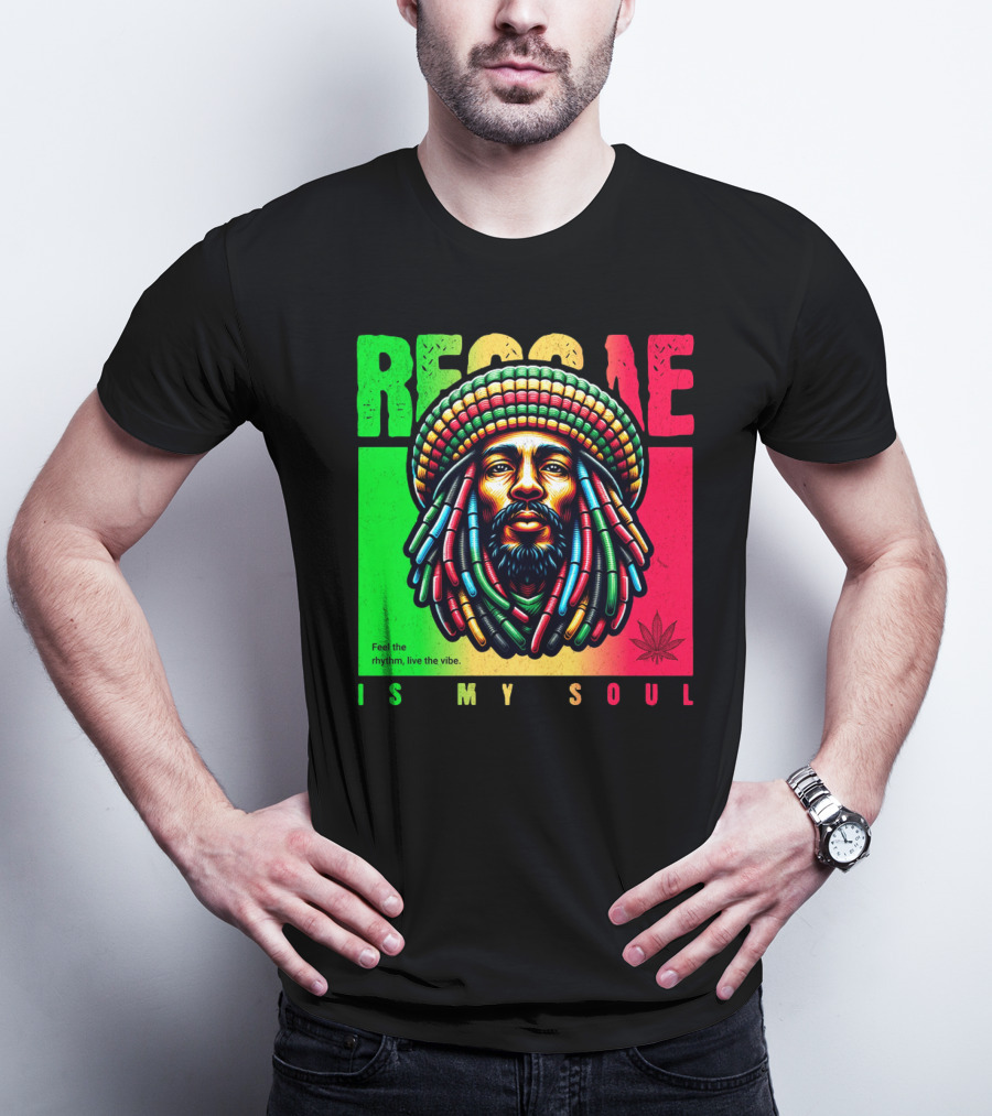 Reggae Feel The Rhythm Live The Vibe Is My Soul T-Shirt