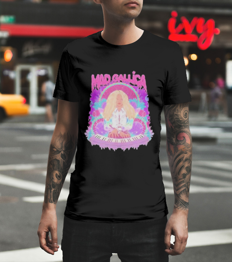 MAD GALLICA PINK RETRO PSYCHEDELIC KEYBOARD T-Shirt