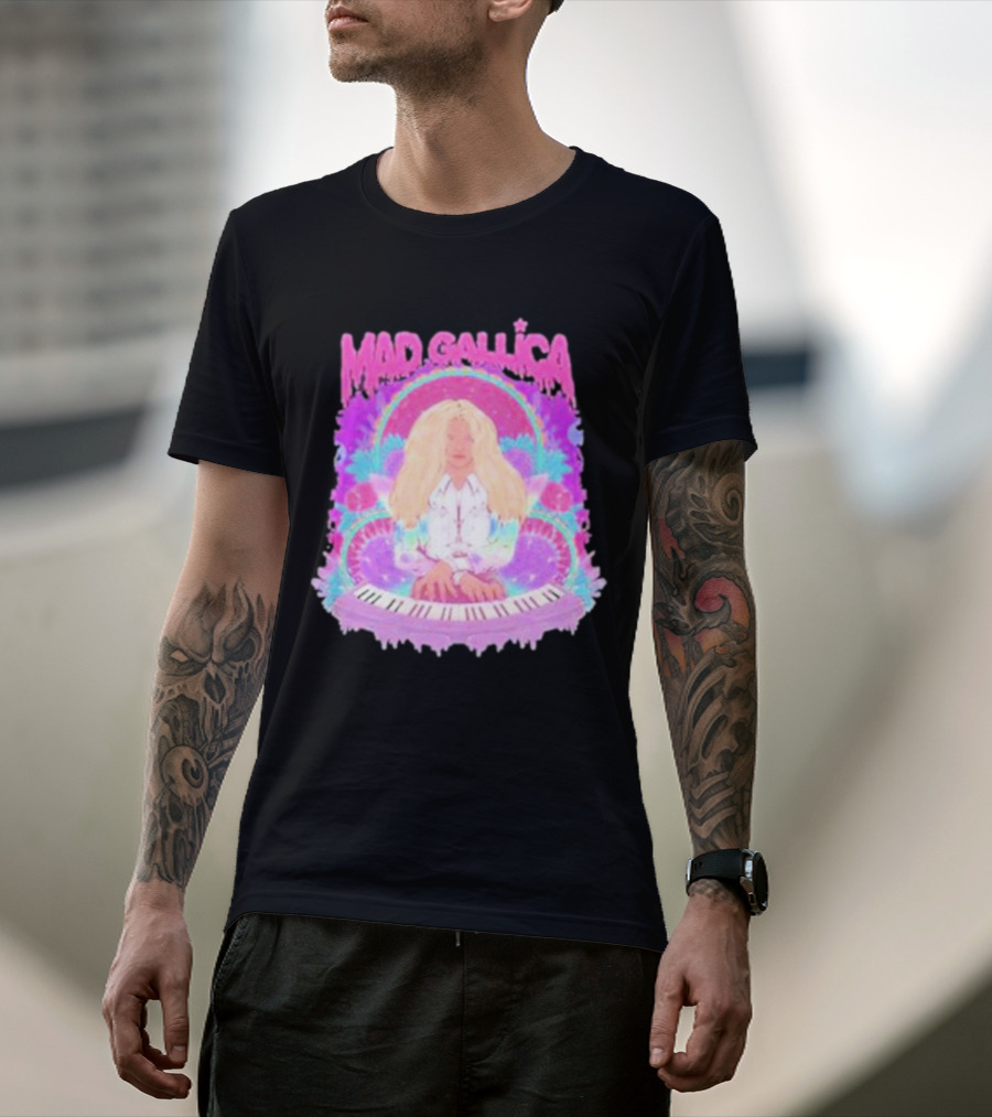 MAD GALLICA PINK RETRO PSYCHEDELIC KEYBOARD T-Shirt