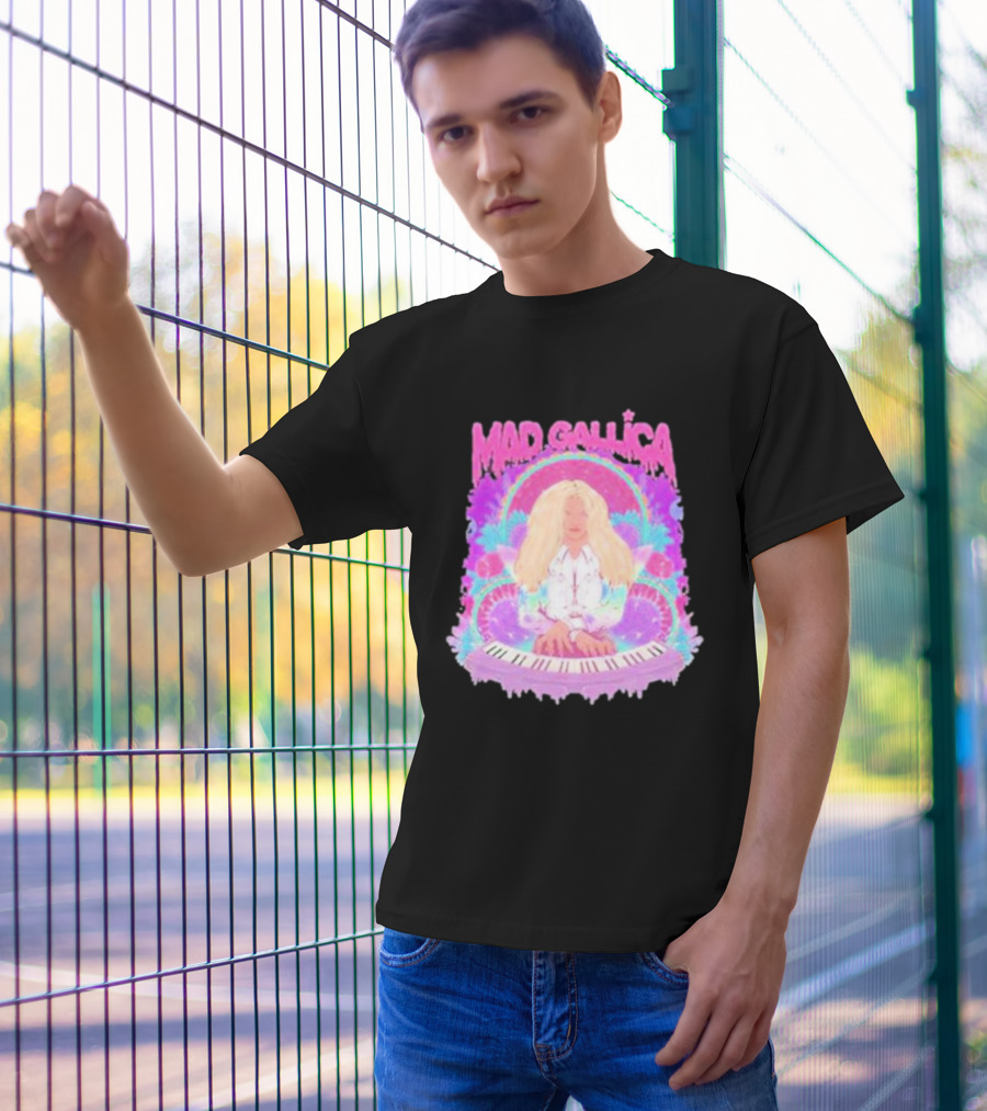 MAD GALLICA PINK RETRO PSYCHEDELIC KEYBOARD T-Shirt