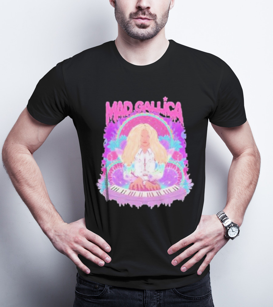 MAD GALLICA PINK RETRO PSYCHEDELIC KEYBOARD T-Shirt
