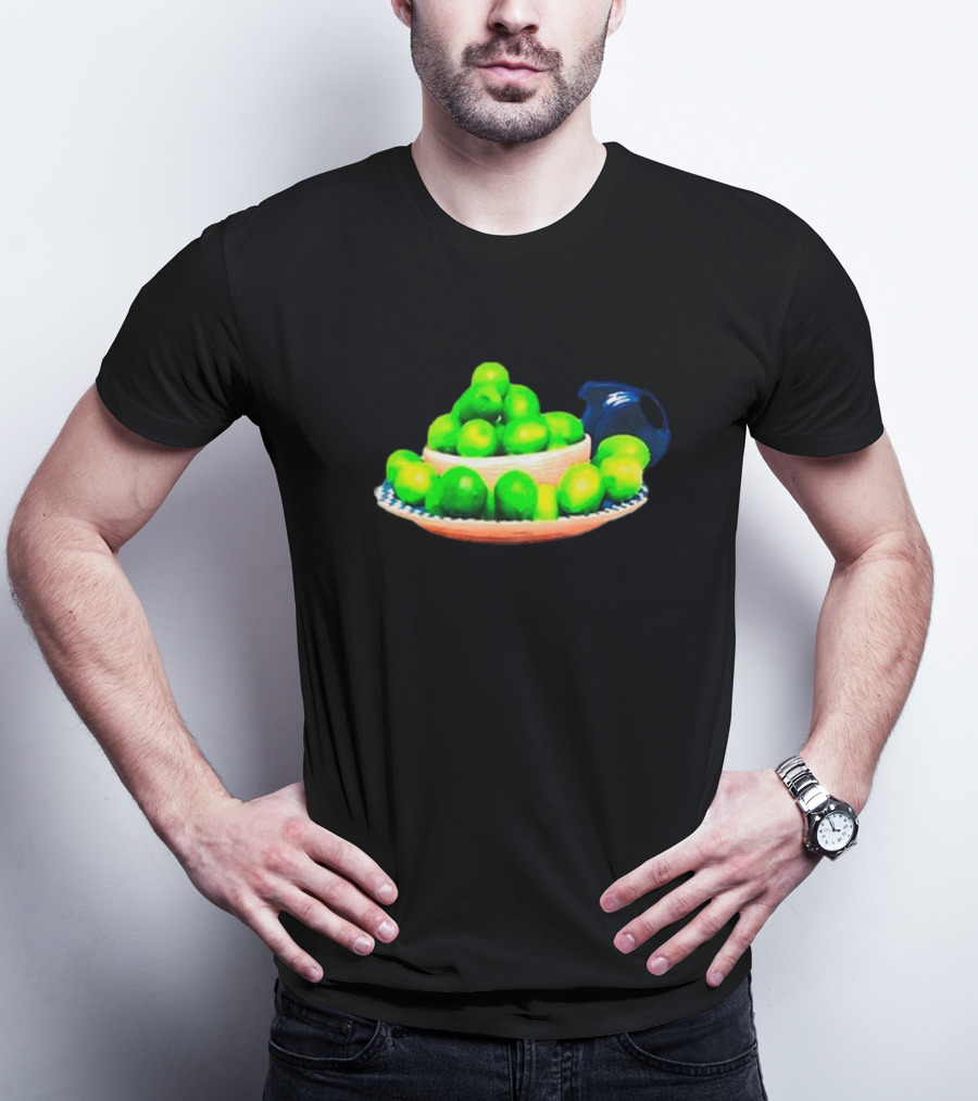 I Love Limes Platter With Blue Jug T-Shirt