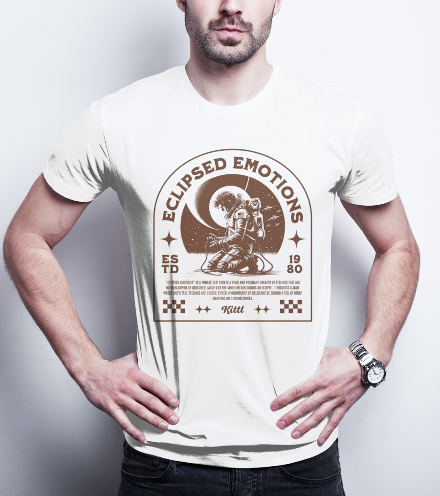 Eclipsed Emotions Astronaut ESTD 1980 Kittl T-Shirt