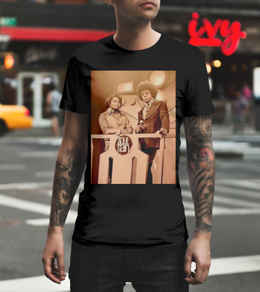 James Brown And Don Cornelius Soul Train Iconic Music Legends T-Shirt