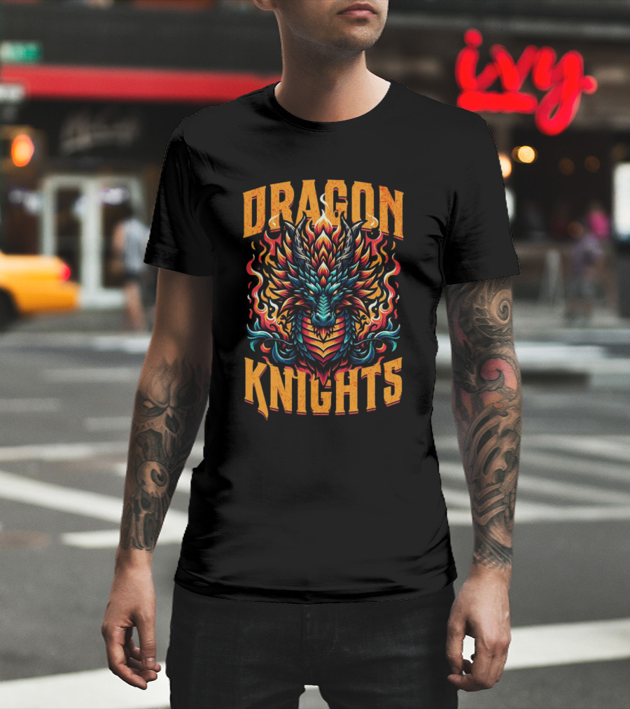 Dragon Knights Fiery Dragon Emblem T-Shirt