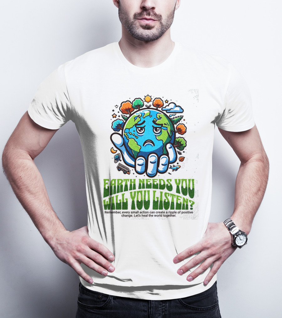 Earth Needs You Will You Listen? Let's Heal The World Together T-Shirt
