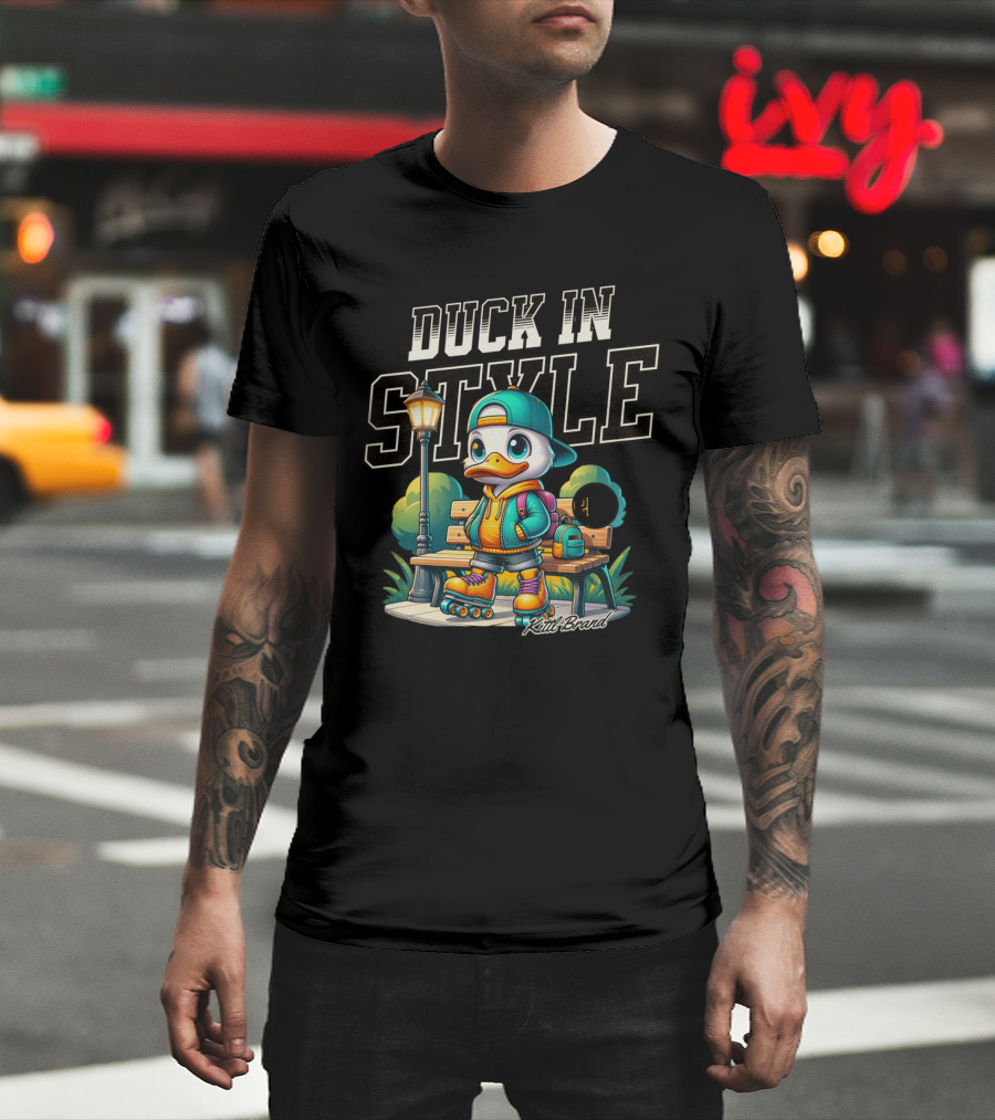 Duck In Style Skating Through Life's Ups And Downs With Friends Around Kutt Brand T-Shirt