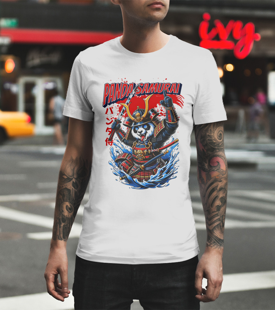 Panda Samurai Cute Japanese Warrior T-Shirt
