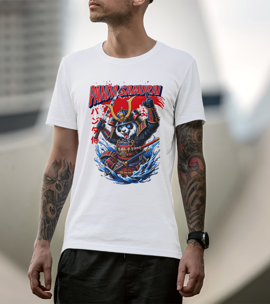 Panda Samurai Cute Japanese Warrior T-Shirt
