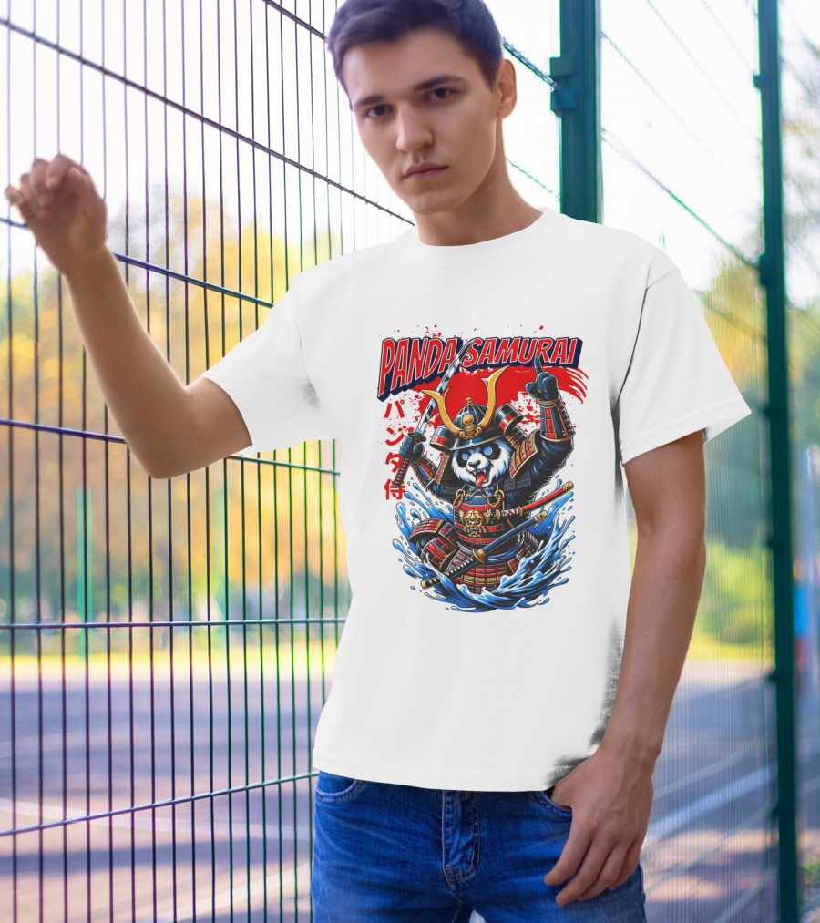 Panda Samurai Cute Japanese Warrior T-Shirt