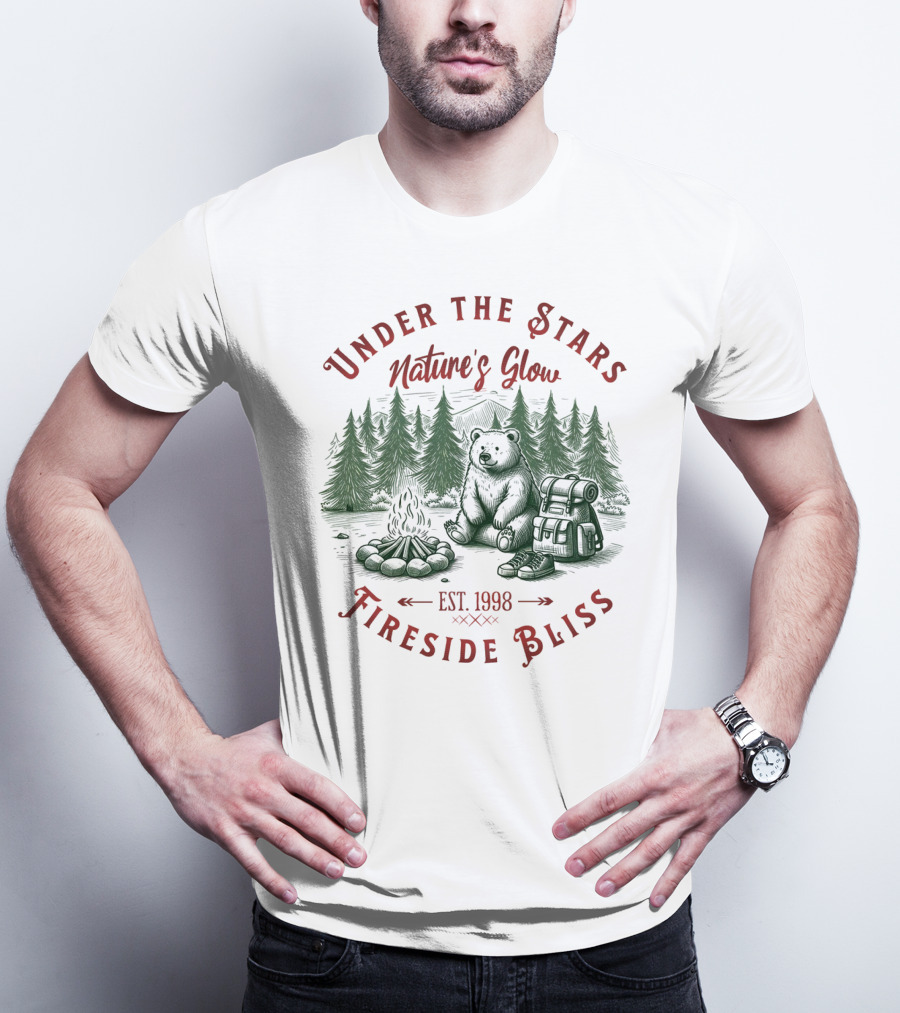 Under The Stars Nature's Glow Fireside Bliss EST 1998 T-Shirt
