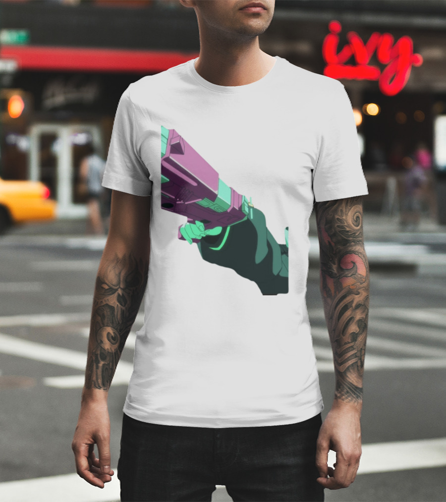 Rebecca Cyberpunk Edgerunners Aesthetic Gun T-Shirt