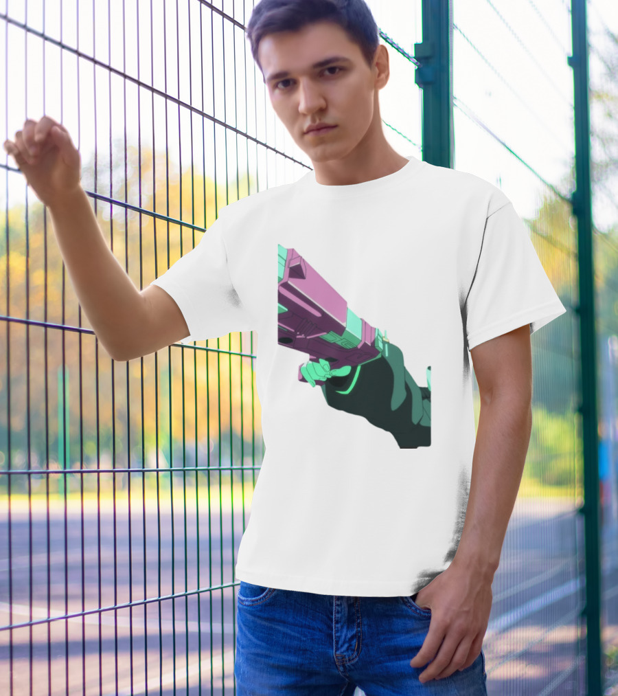 Rebecca Cyberpunk Edgerunners Aesthetic Gun T-Shirt