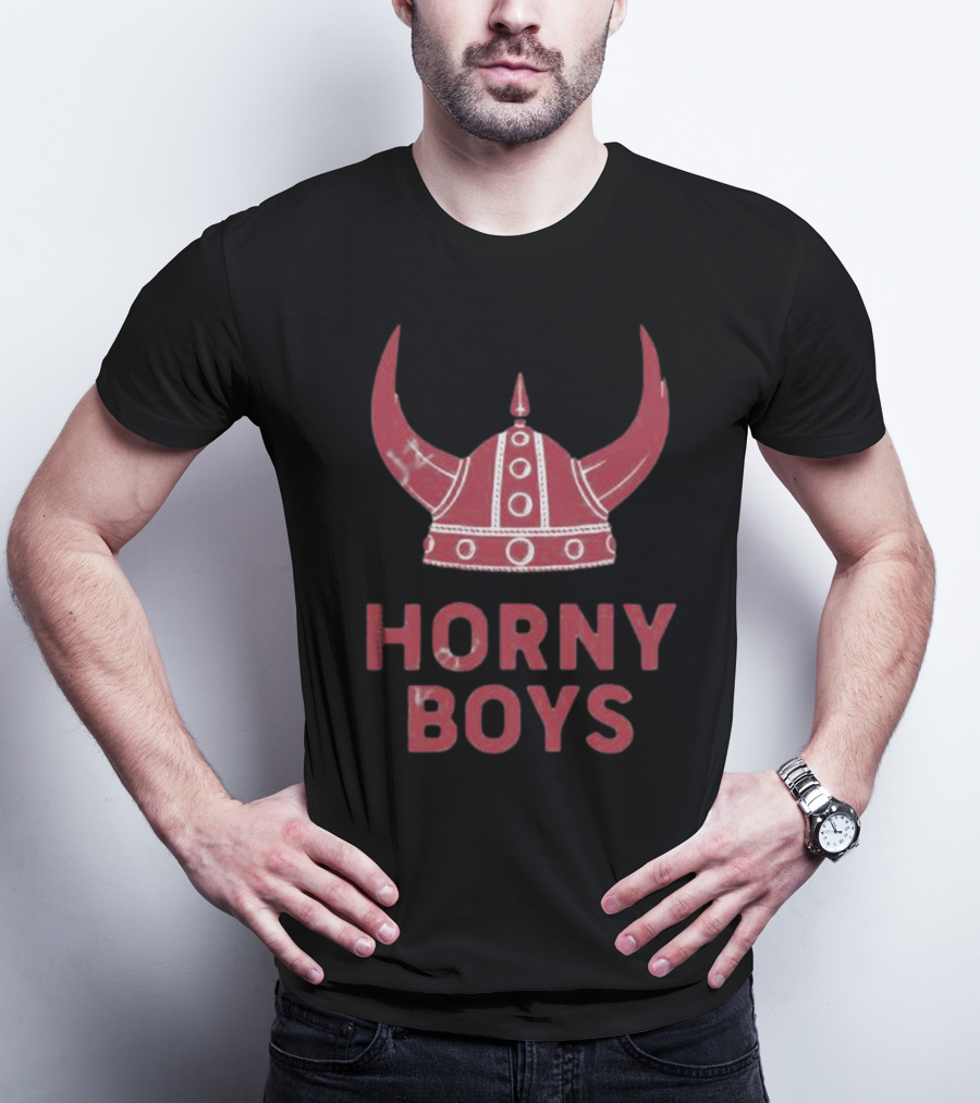 Horny Boys Viking Horned Helmet T-Shirt