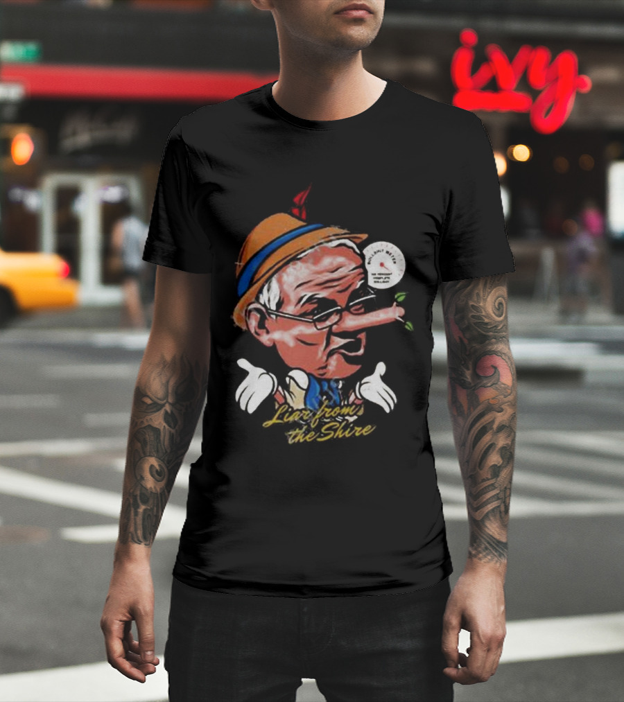 Scott Morrison Liar From The Shire Pinocchio Nose With Puppet Hands T-Shirt