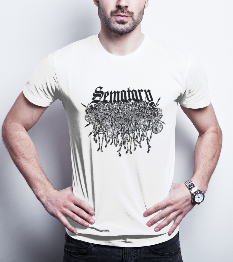 Sematary Skelling Tons Skeleton Chains T-Shirt