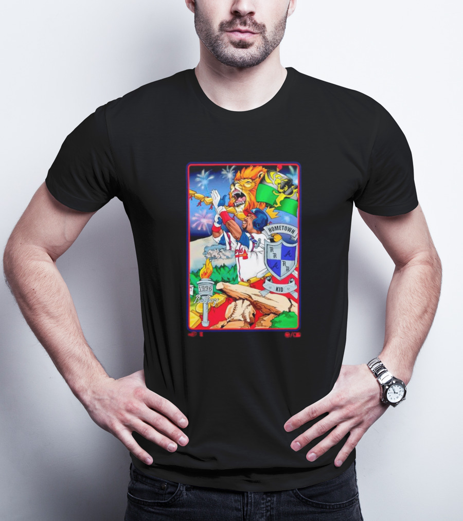 Hometown Kid Bat Boy 1996 Braves Lion Fireworks T-Shirt