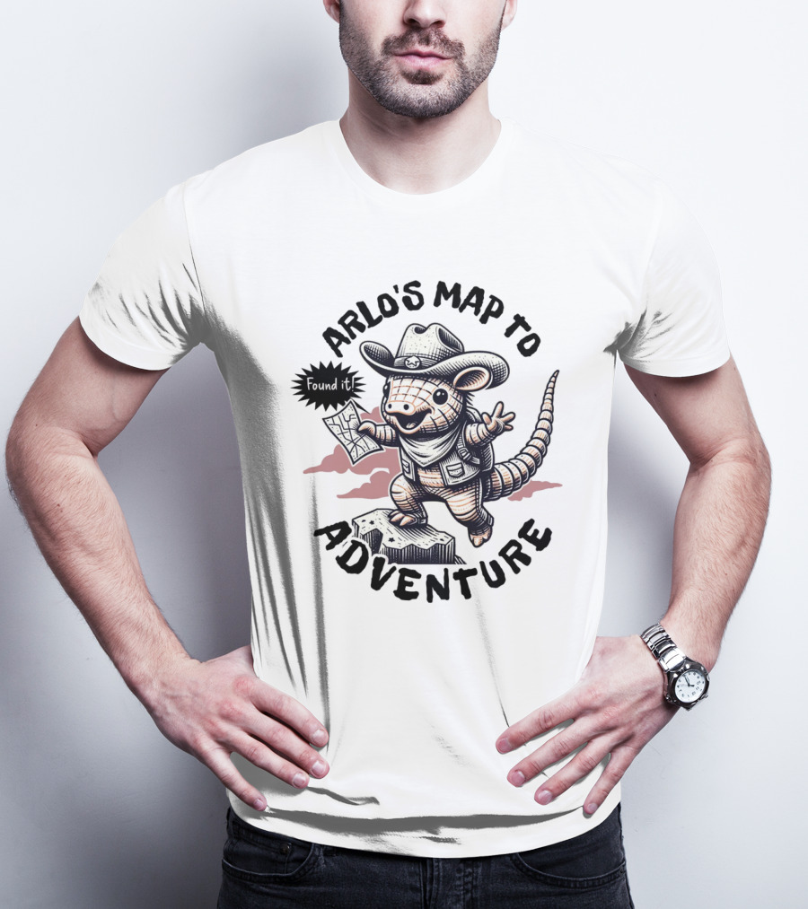 Arlo's Map To Adventure Found It Cowboy Armadillo T-Shirt