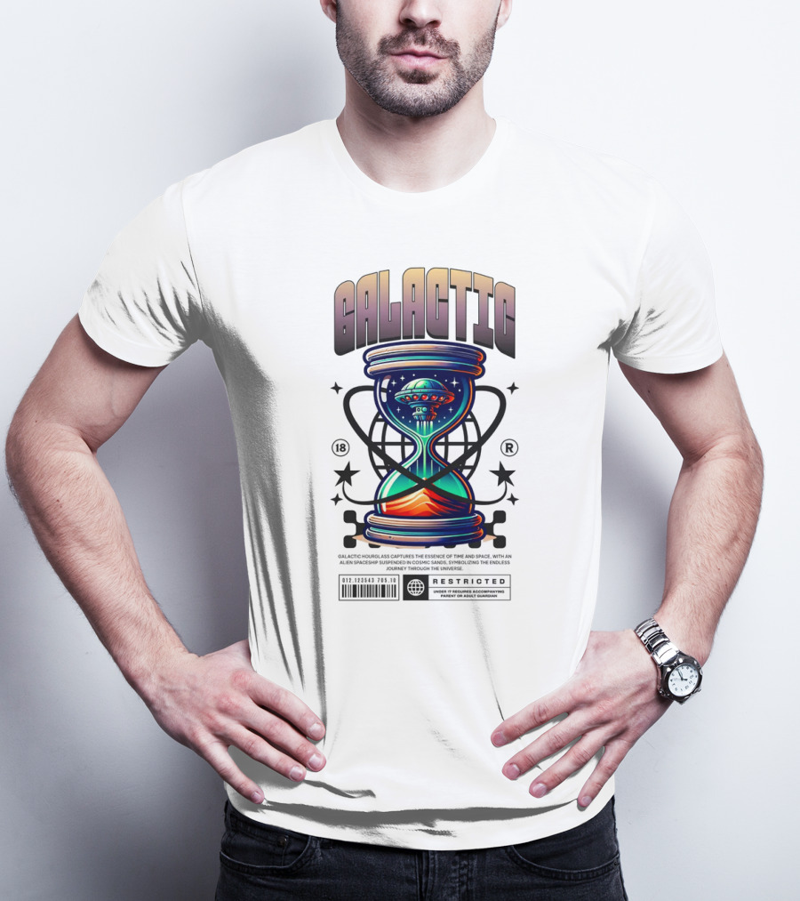 Galactic UFO In Restriction Hourglass T-Shirt